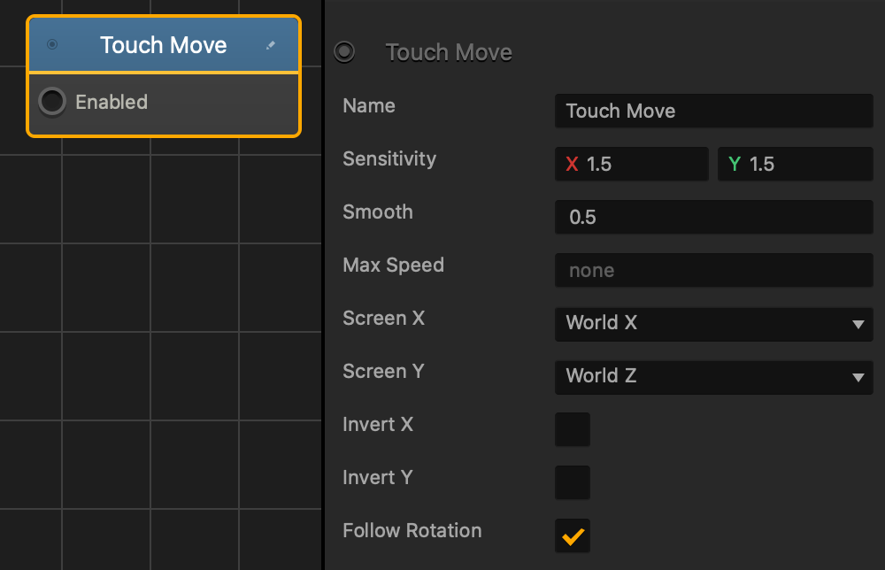 Touch Move Node - Buildbox 3 Manual - Buildbox | Game Maker | Video Game Software